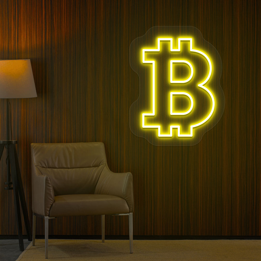 Bitcoin LED Neon Sign – Brighten Your Space with Crypto Style