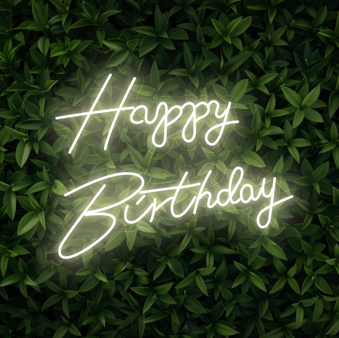 Happy Birthday Neon Light – Bright LED Sign for Party Decor