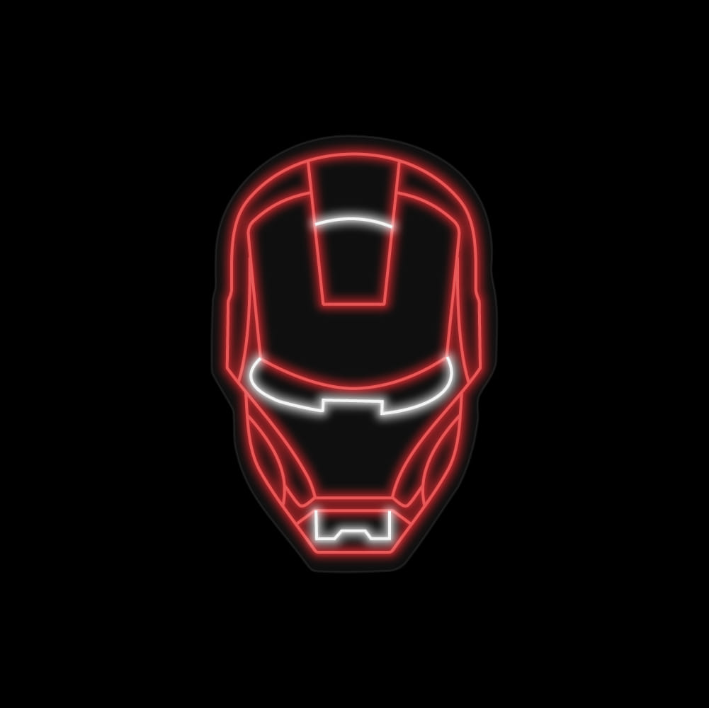 Iron Man Neon Sign – LED Wall Light for Superhero Fans & Room Décor