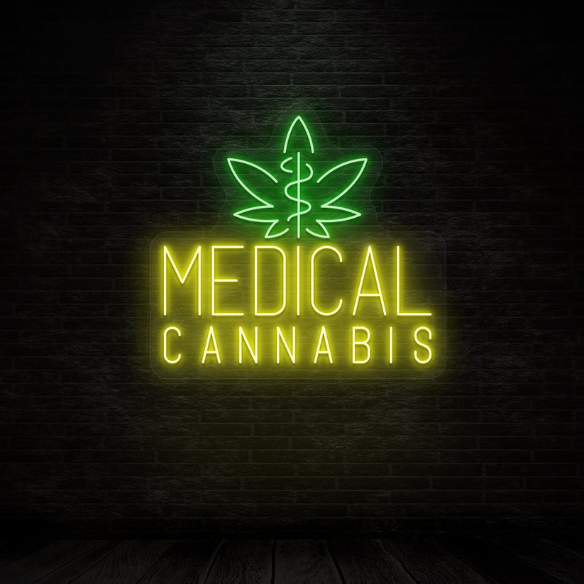 Medical Cannabis Neon Sign | LED Wellness Display by Sparky Neon