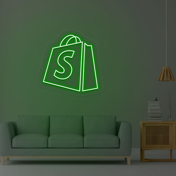 Buy Shopify Logo LED Neon Sign – Perfect for E-commerce Store Decor
