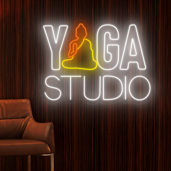 Yoga Studio Neon Light Sign – Calming LED Decor for Wellness Spaces
